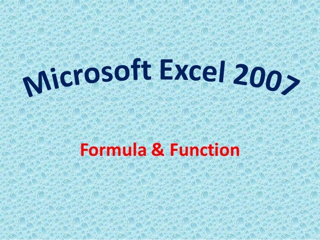 Microsoft excel 2007_formulafunctionx
