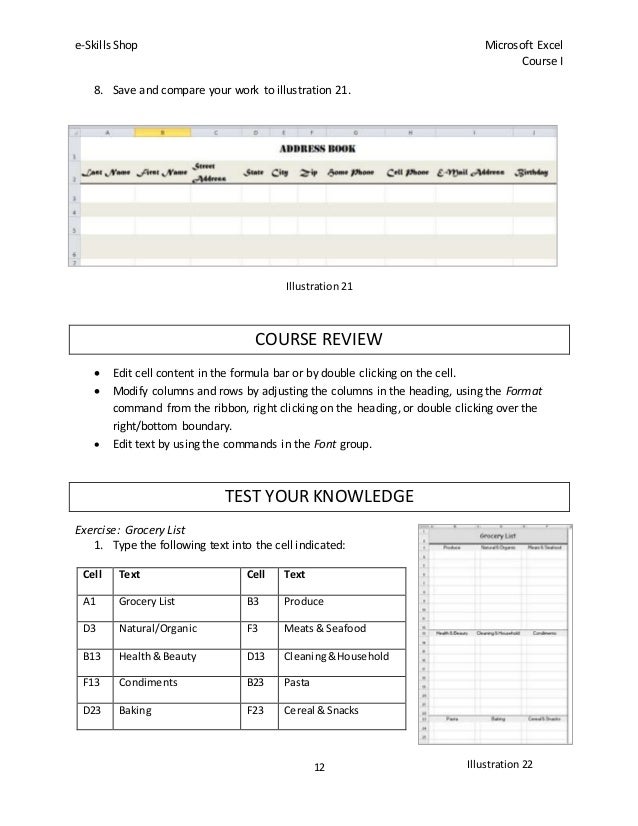 Microsoft excel 2010 course i