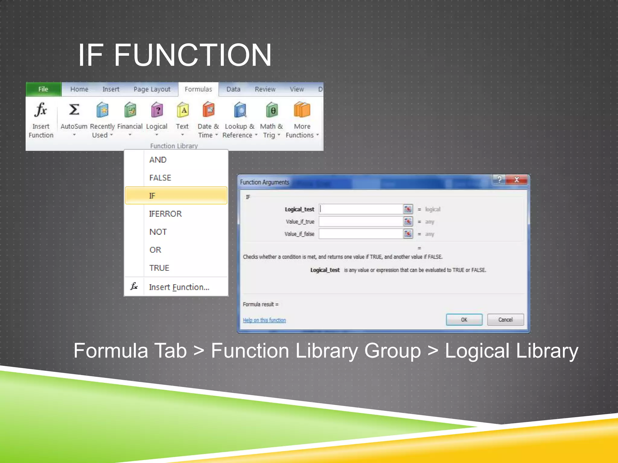 Microsoft excel 2010 useful formula & functions | PPTX