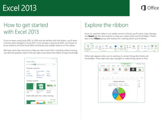 Microsoft excel 2013 Quickstart | PPT