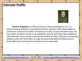Microsoft excel auditing features & techniques | PDF