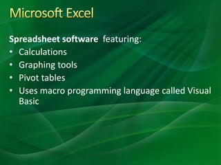 Microsoft Excel for the Beginner | PPT