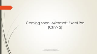 Microsoft excel (crv) | PPTX | Desktop Publishing | Computer Software ...