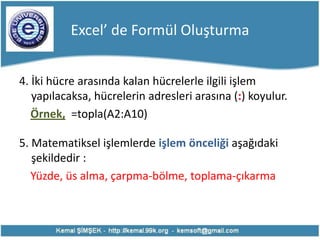 Microsoft Excel Sunum | PPTX