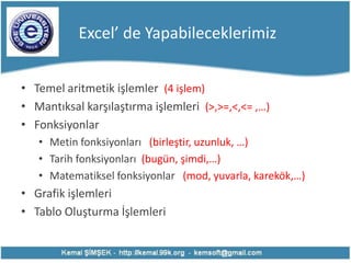Microsoft Excel Sunum | PPTX