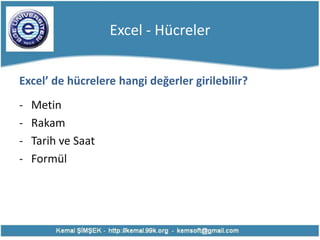 Microsoft Excel Sunum | PPTX