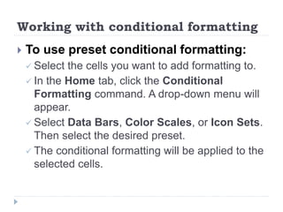 Microsoft excel training | PPTX