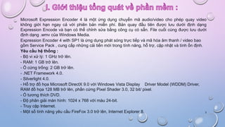 Microsoft expression encoder 4 | PPT