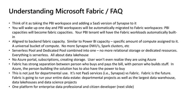 Microsoft Fabric Introduction | PPTX | Databases | Computer Software and Applications