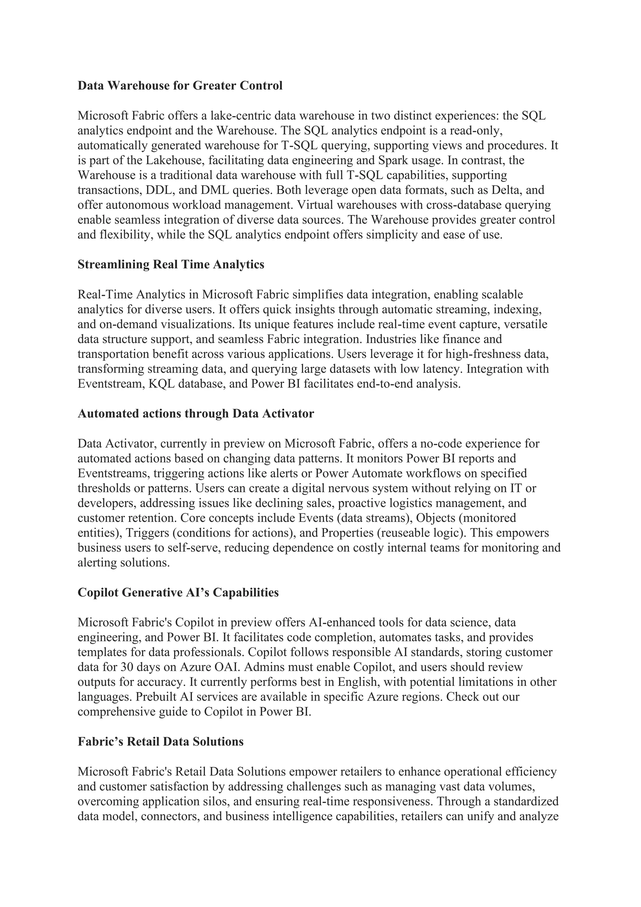 Comprehensive Guide for Microsoft Fabric to Master Data Analytics | PDF