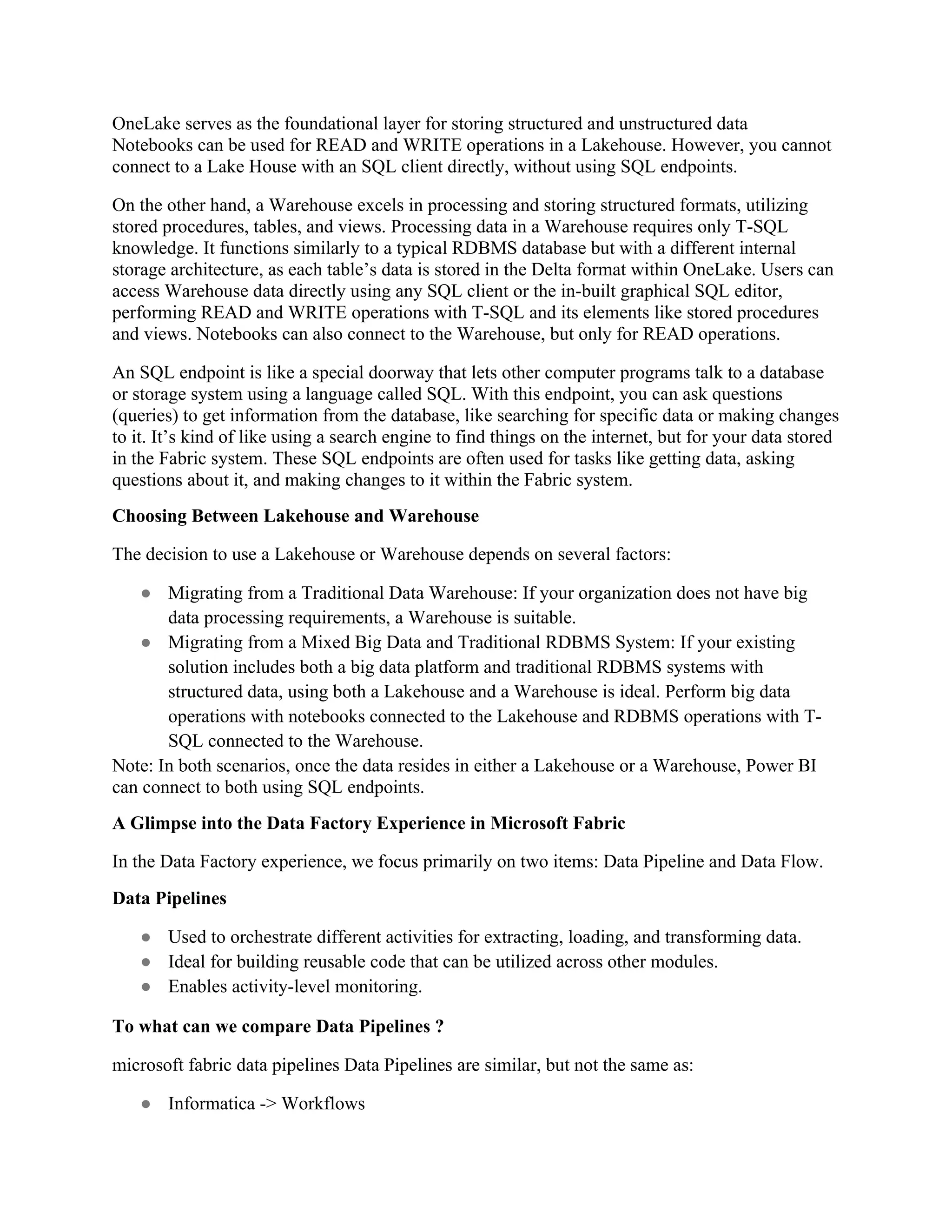 Microsoft Fabric data warehouse by dataplatr | DOCX