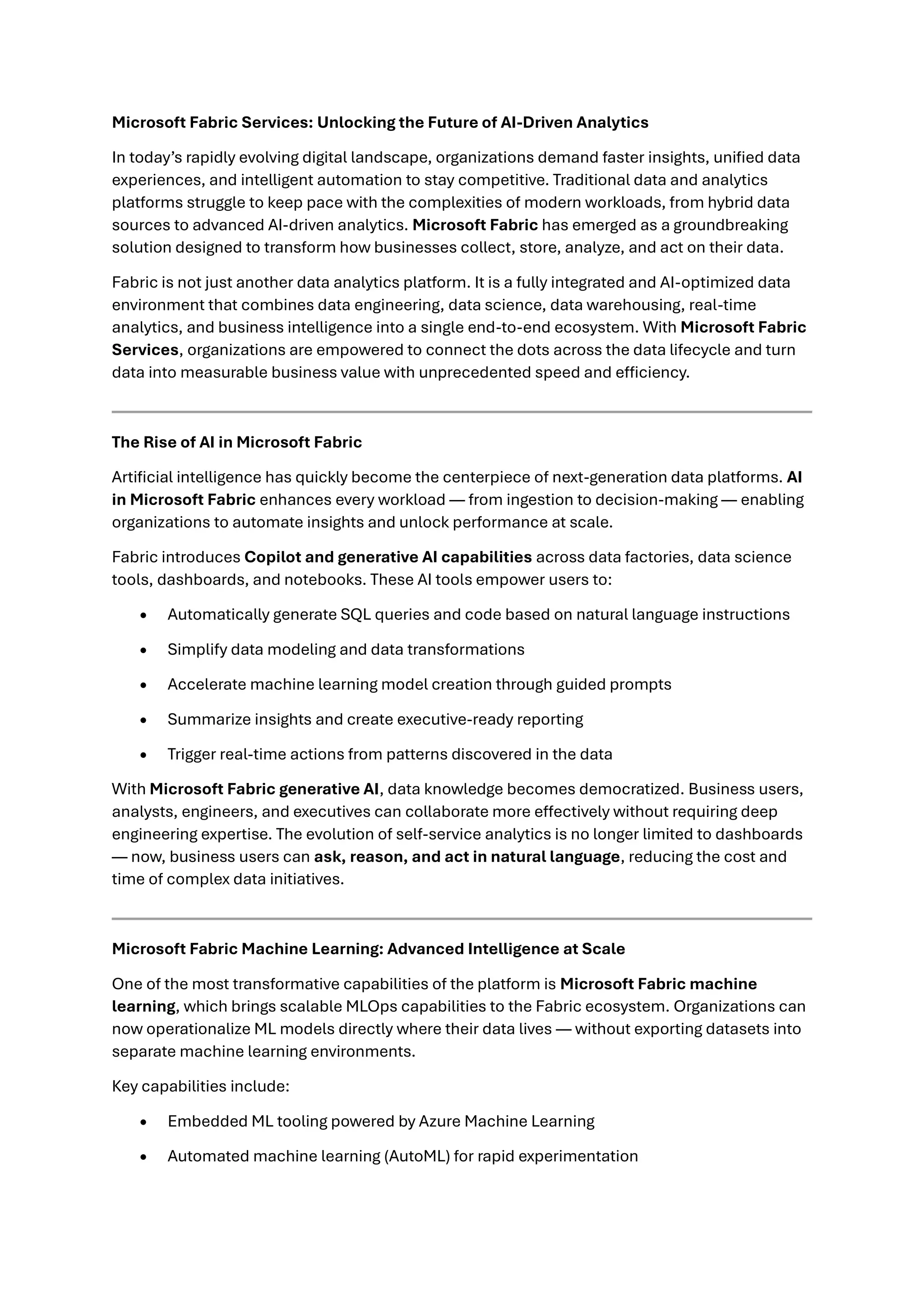 Real-Time Intelligence with Microsoft Fabric Services | PDF