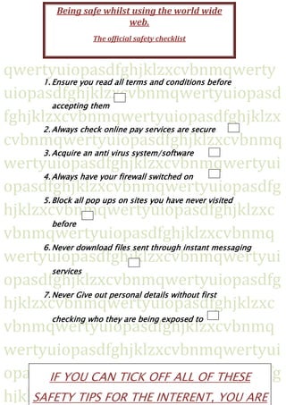 Microsoft Final Internet Safety Poster | PDF