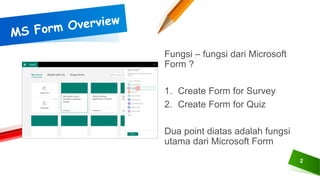 Microsoft forms tutorial | PPTX