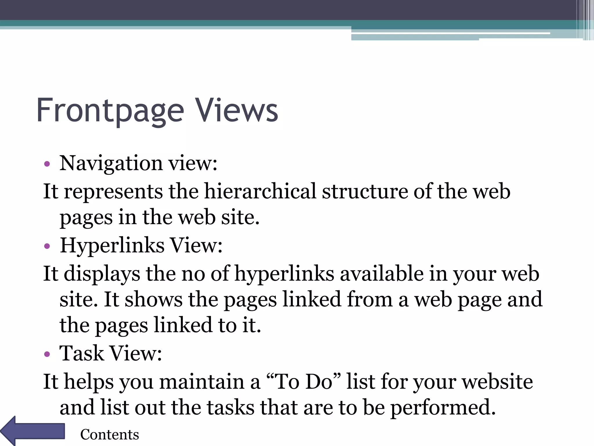 Microsoft FrontPage PPT | PPTX
