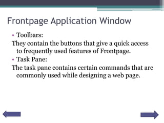 Microsoft FrontPage PPT | PPTX