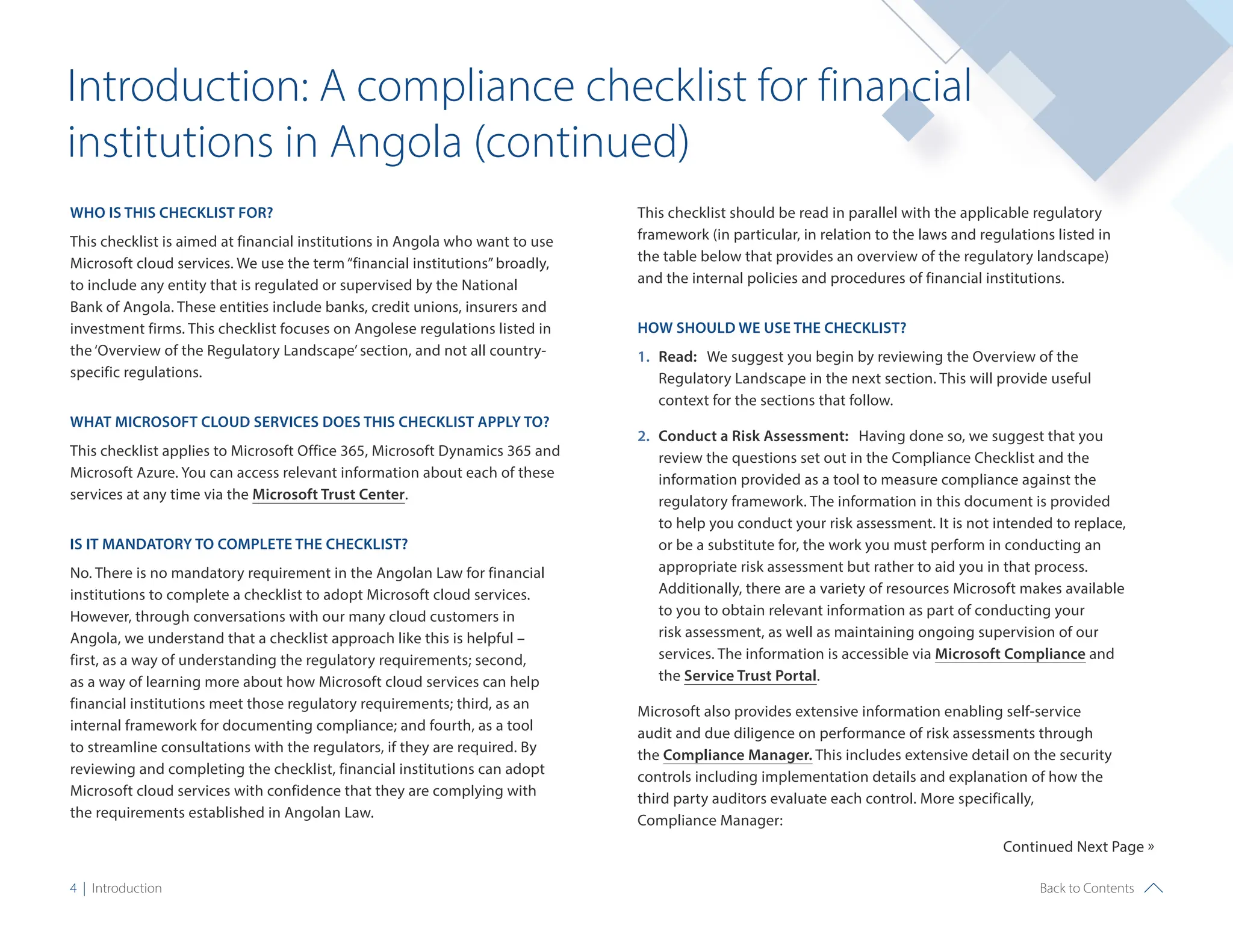 Microsoft General - Checklist for Financial Institutions in Angola.pdf