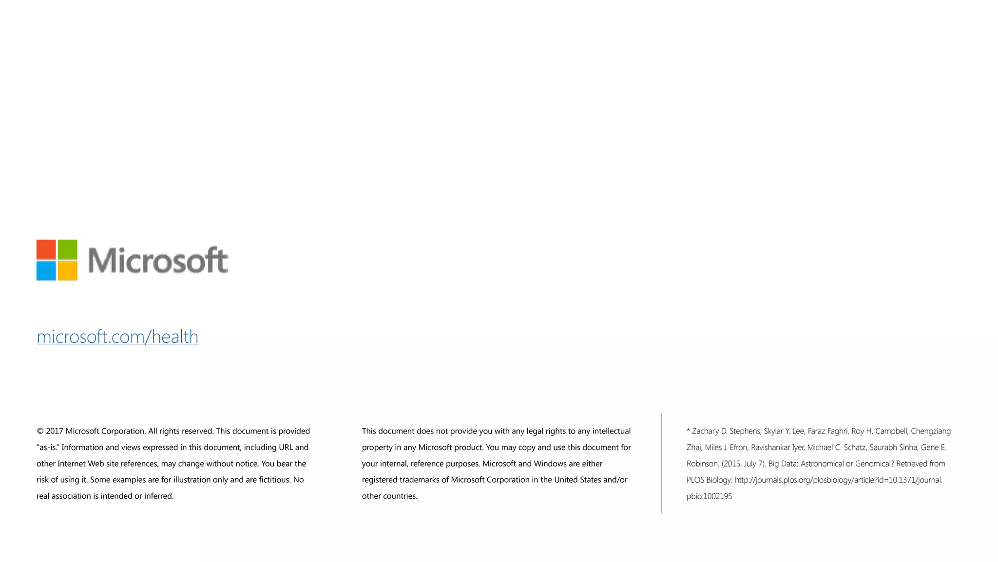 Microsoft genomics to advance clinical science | PPT