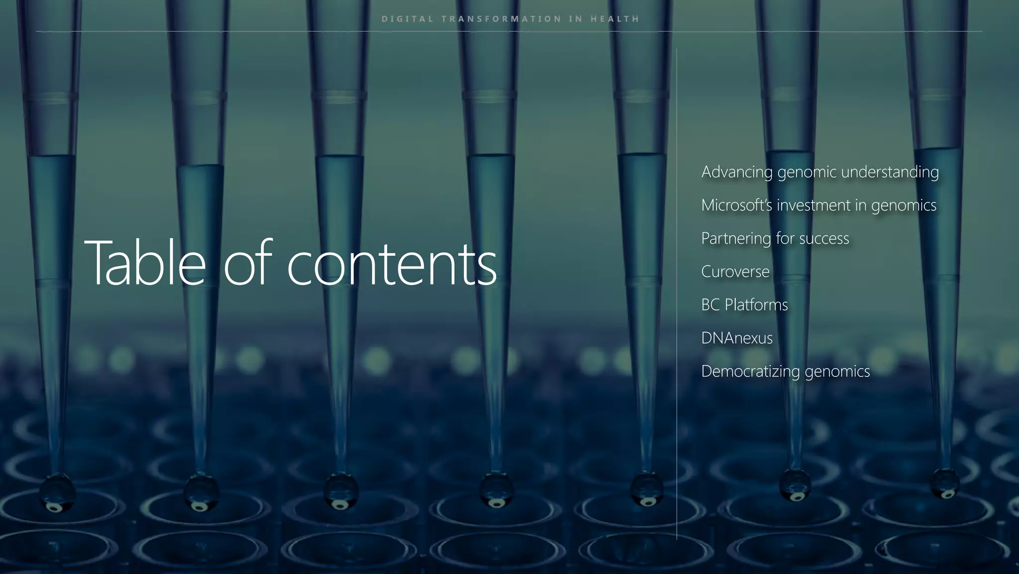 Microsoft genomics to advance clinical science | PPT