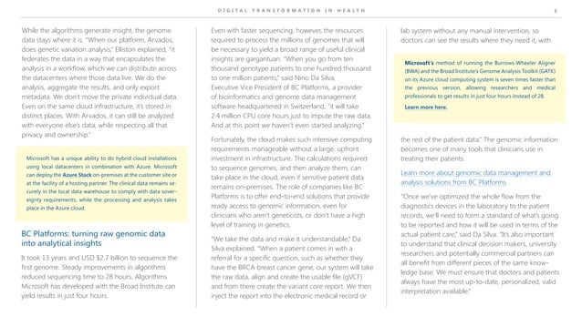 Microsoft genomics to advance clinical science | PPT