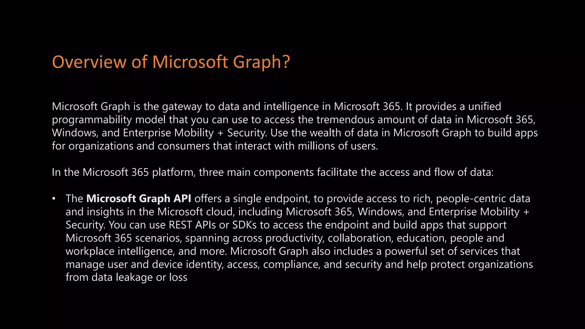 Microsoft Graph.pptx | Cloud Computing | Internet