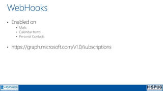 SharePoint Saturday Houston 2016 - Microsoft Graph - Deep Dive | PPT