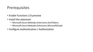 Microsoft Graph and Azure Functions - SharePoint User Group Frankfurt ...
