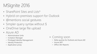 Microsoft graph api deep dive | PPTX