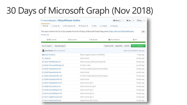 Microsoft Graph community call-December 2018 | PPT