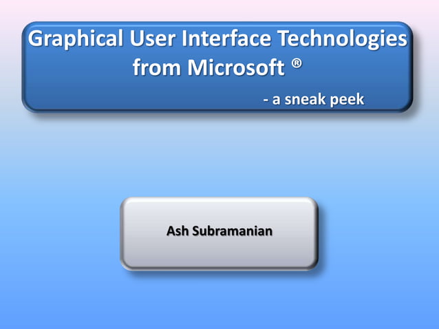 Microsoft GUI Technologies | PPT
