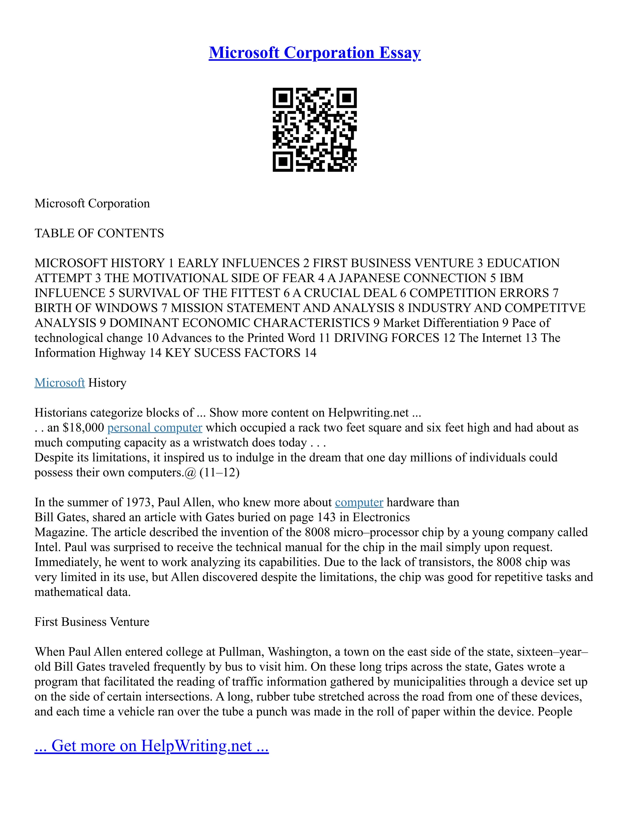 Microsoft History | PDF