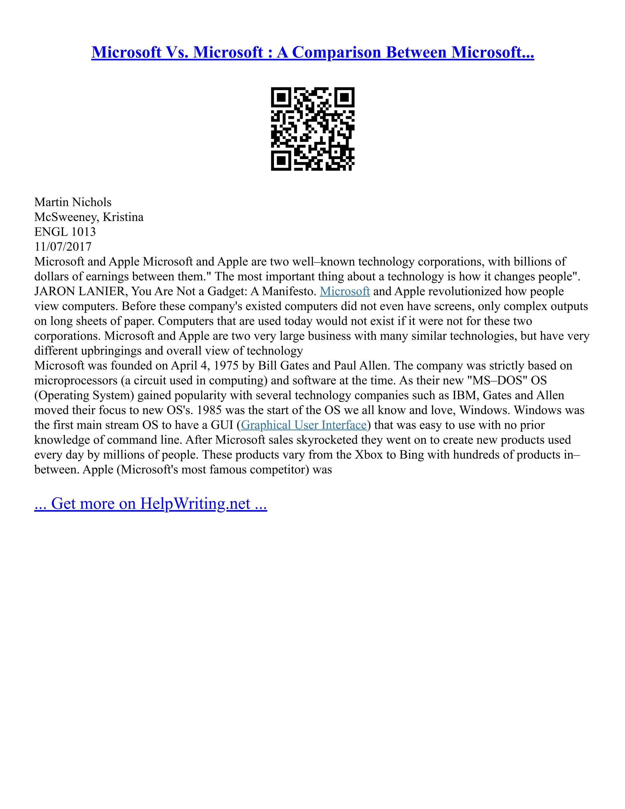 Microsoft History | PDF