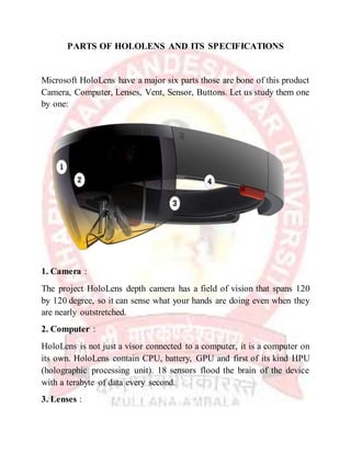 Microsoft Hololens Seminar Report | DOCX