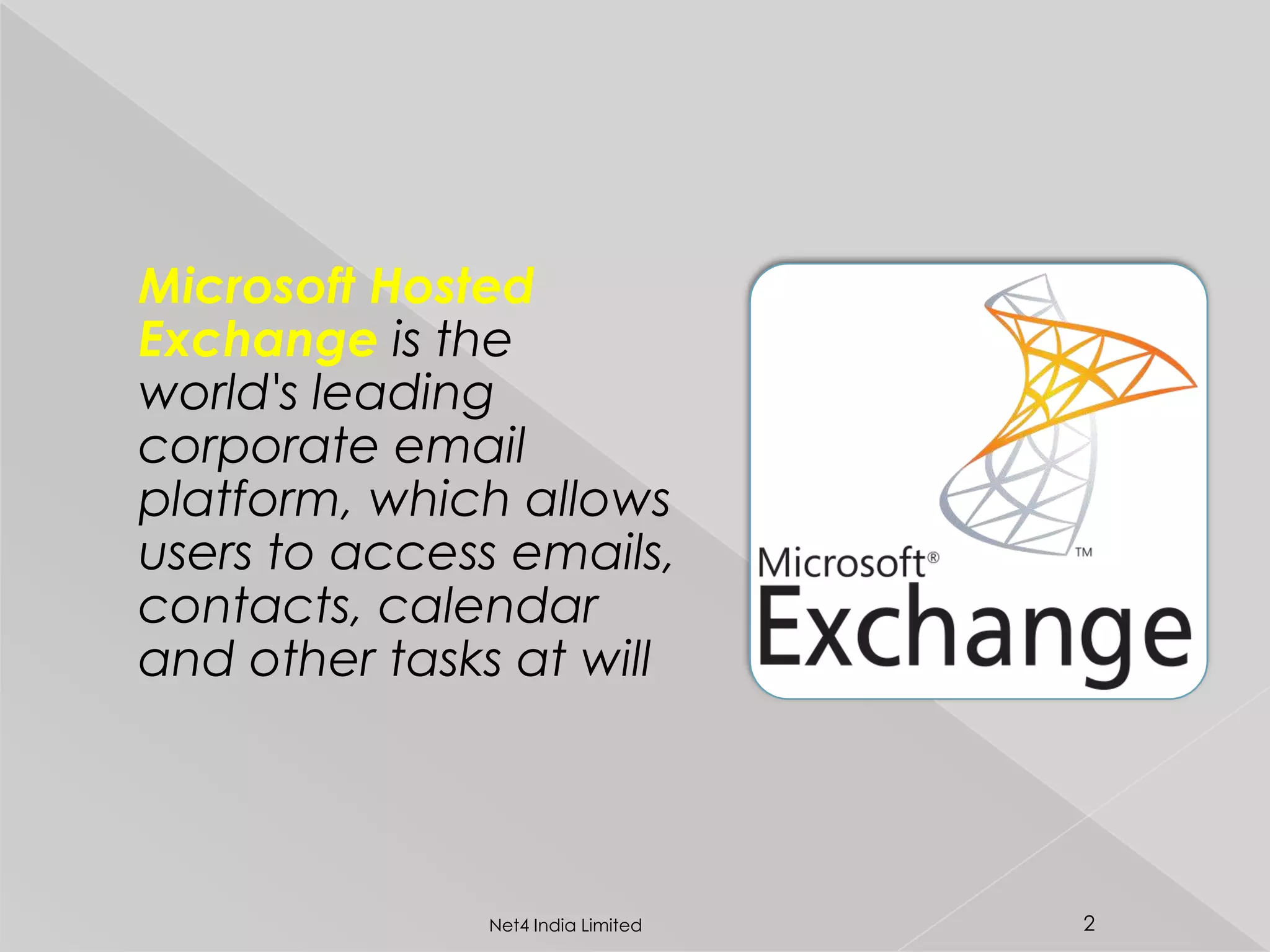 Microsoft hosted exchange | PPT Microsoft hosted exchange | PPT