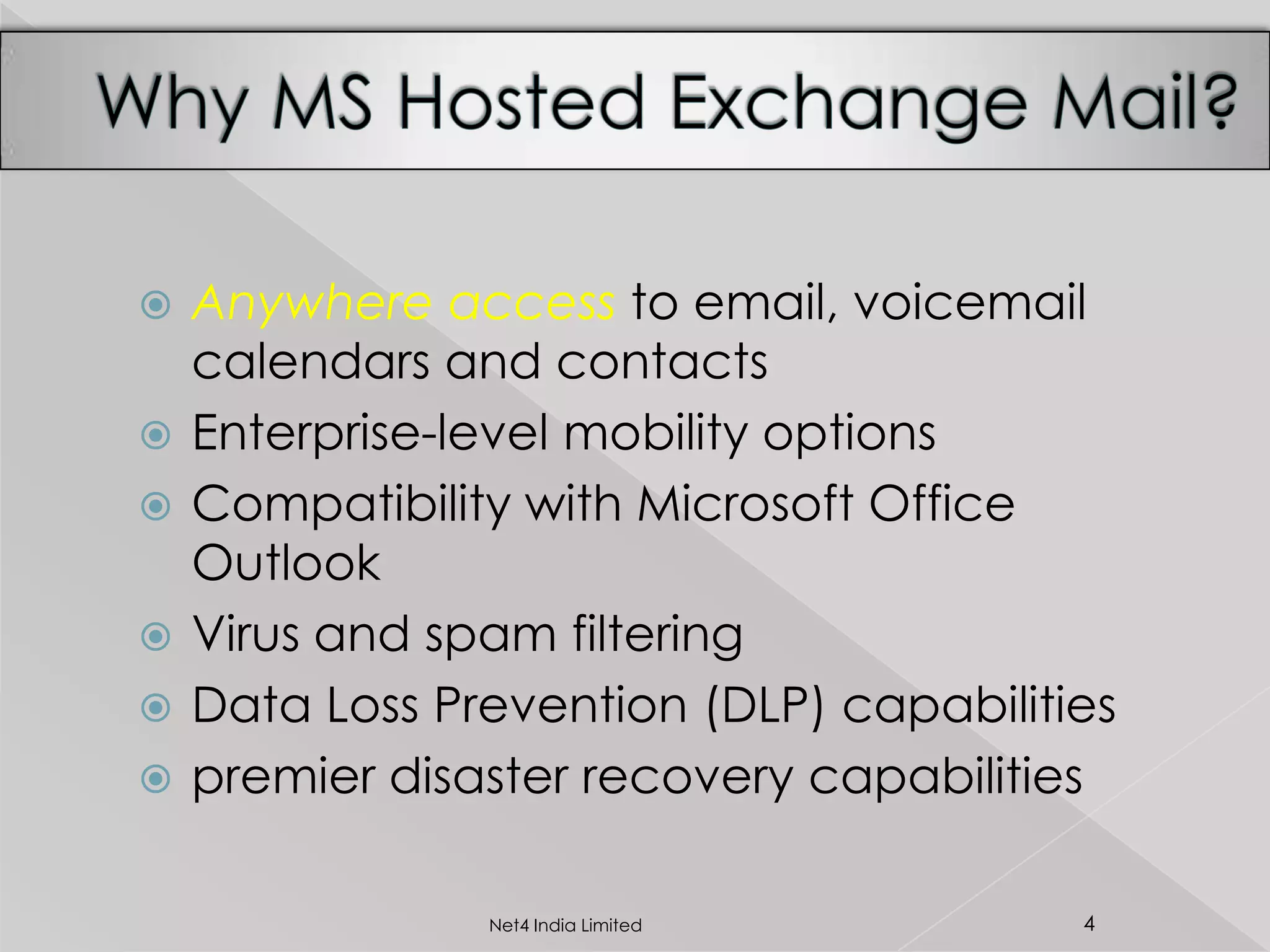 Microsoft hosted exchange | PPT Microsoft hosted exchange | PPT