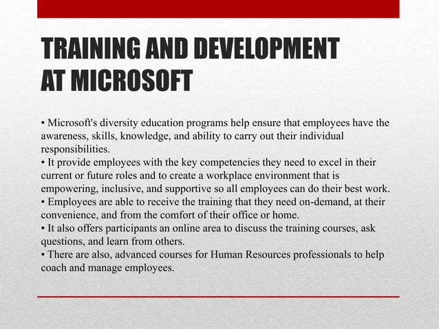 Microsoft HR Management | PPTX | Human Resources | Business