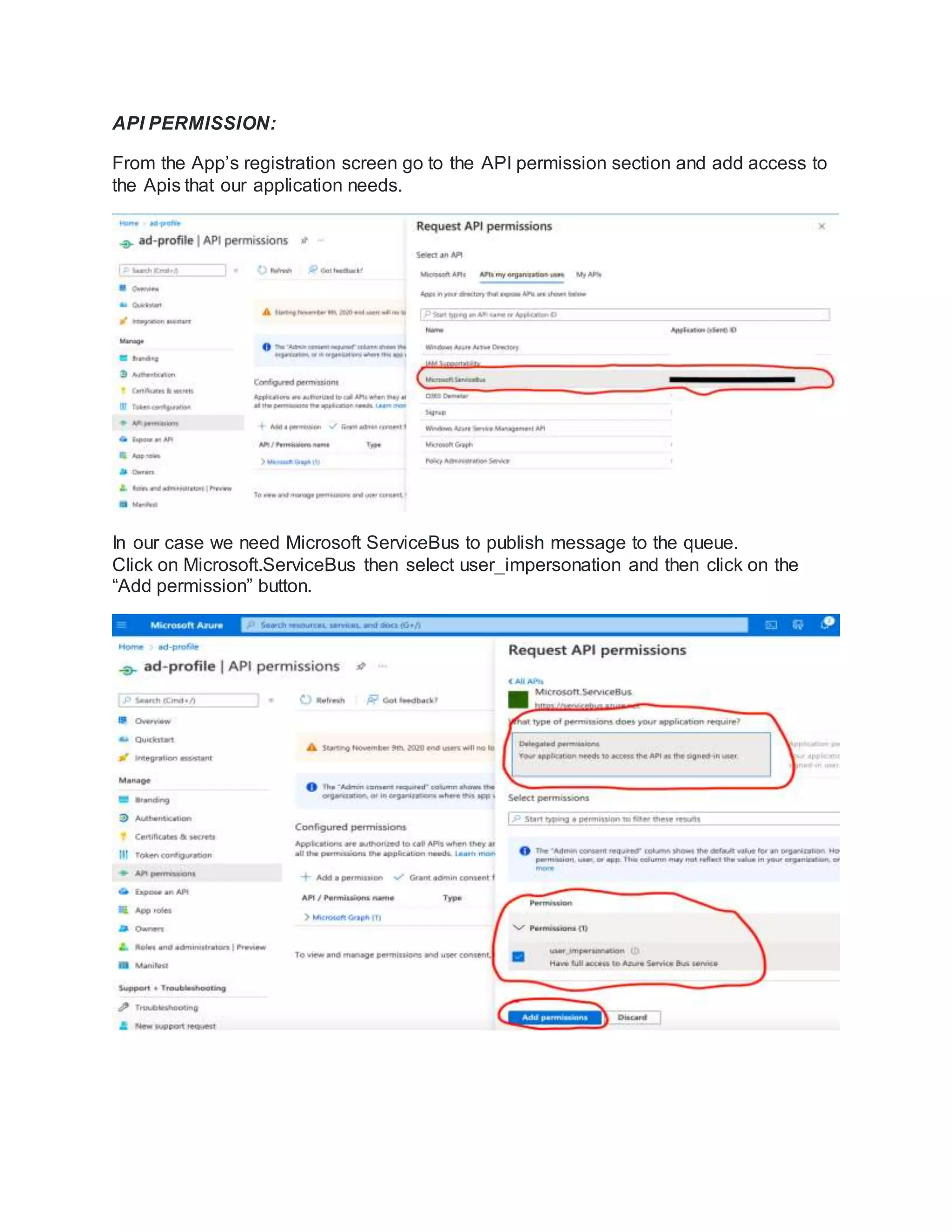 Microsoft identity platform and device authorization flow to use azure service bus | DOCX ...