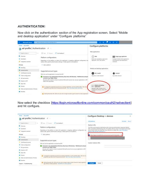 Microsoft identity platform and device authorization flow to use azure service bus | DOCX ...