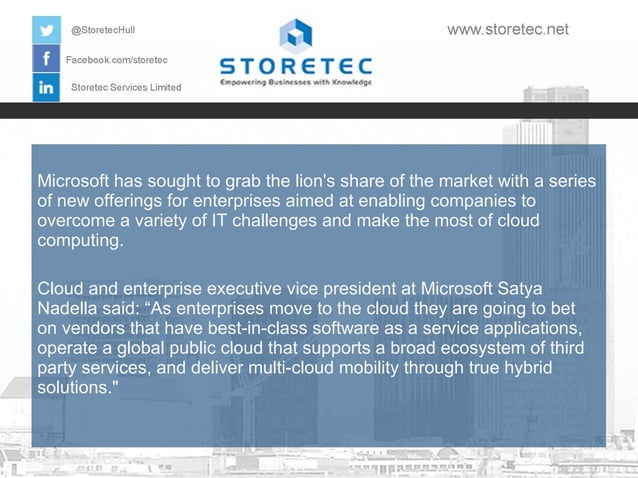 Microsoft in new enterprise cloud initiatives | PPT