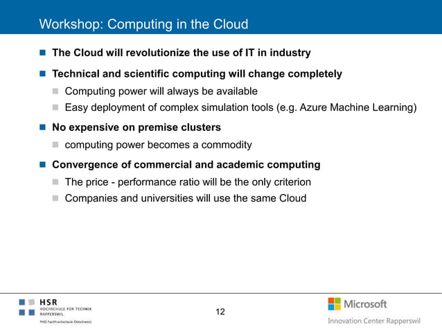 Microsoft Innovation Center Rapperswil | PPT