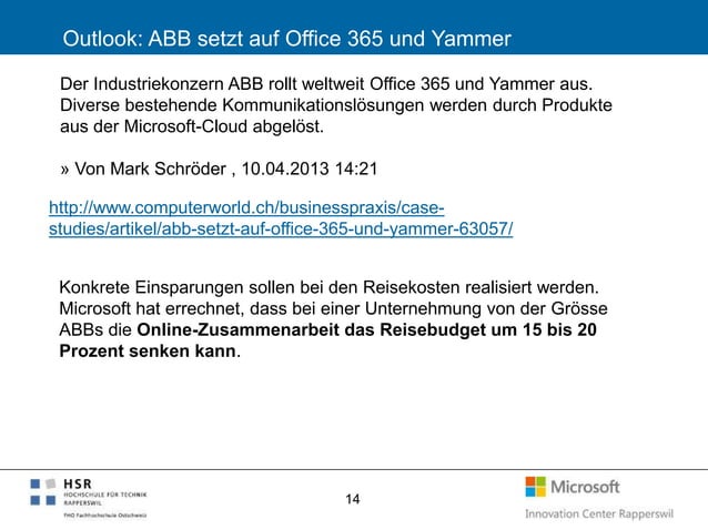Microsoft Innovation Center Rapperswil | PPT
