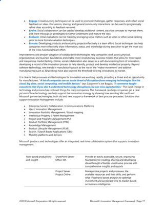 Microsoft innovation framework | PDF