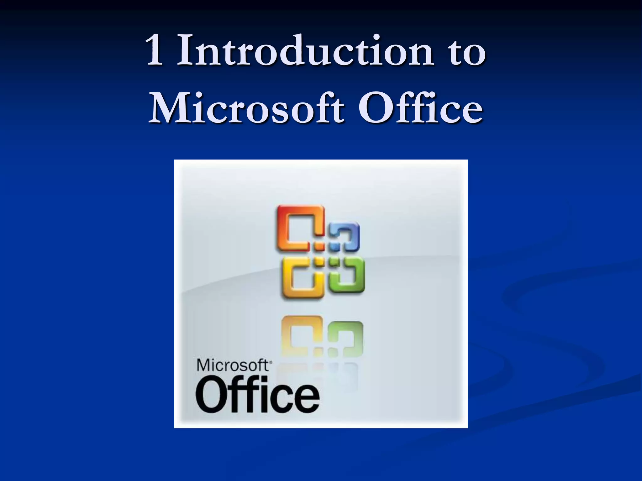 Microsoft (Intro To Office) | PPT