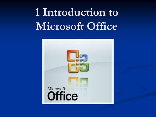 Microsoft (Intro To Office) | PPT