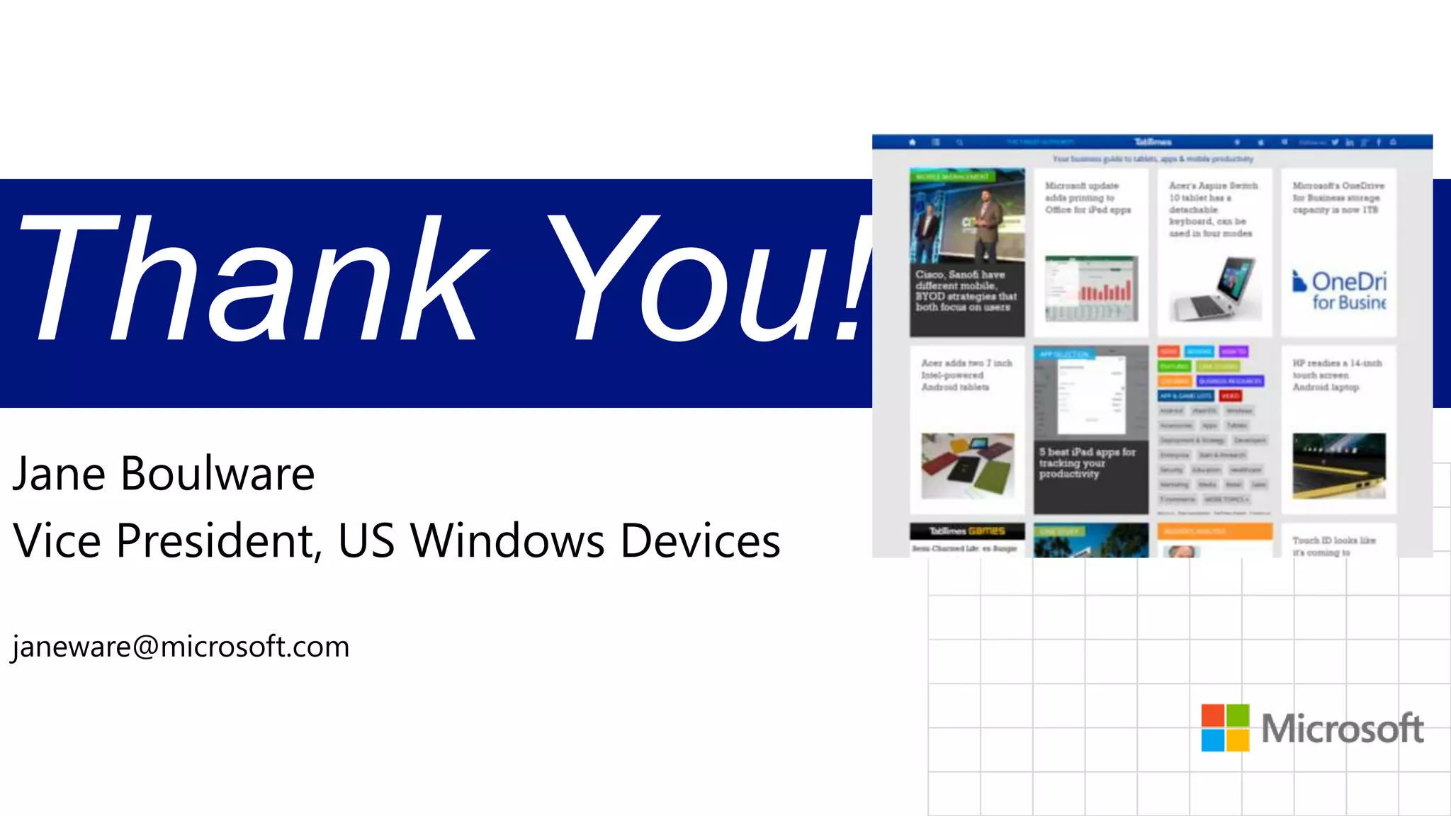 Mobility growth & transformation: Microsoft presentation at TabTimes ...