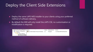Microsoft LAPS - Local Administrator Password Solution | PPTX