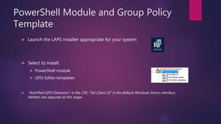 Microsoft LAPS - Local Administrator Password Solution | PPTX