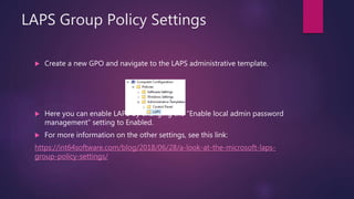 Microsoft LAPS - Local Administrator Password Solution | PPT