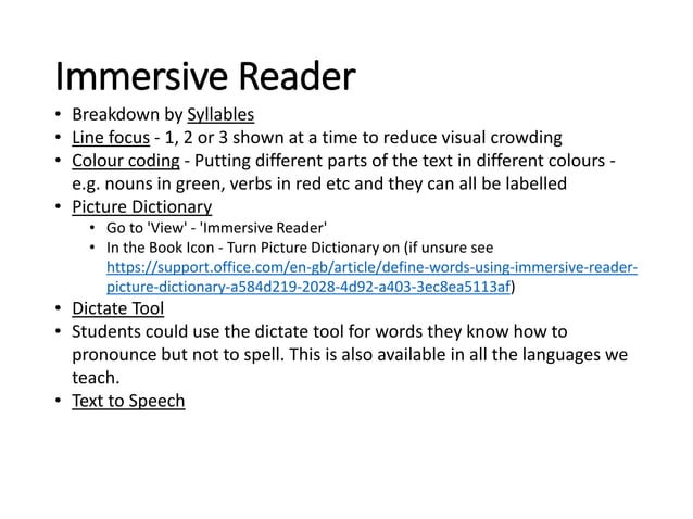 Microsoft learning tools | PPT
