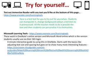 Microsoft learning tools | PPT
